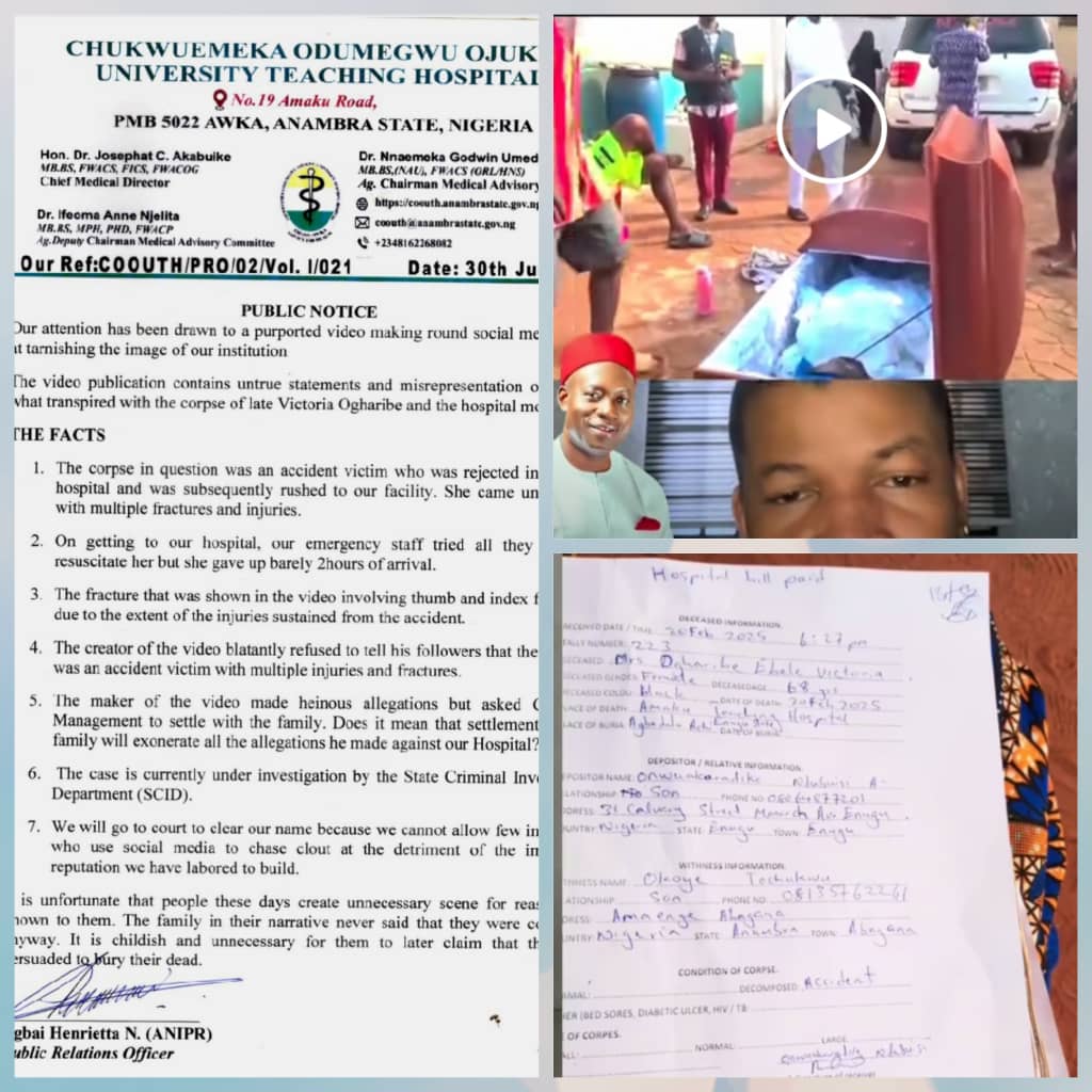 Alleged Missing Body Parts: COOUTH Debunks Claims, Threatens Legal ...